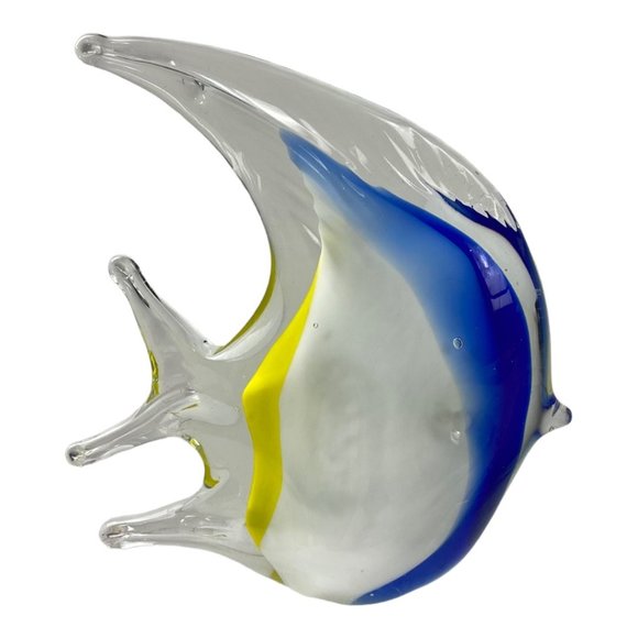 Art | Vintage Art Glass Angel Fish Sculpture Paperweight Nautical Ocean ...